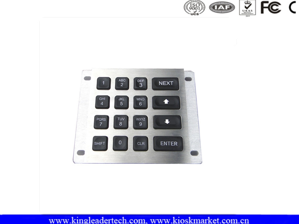 Waterproof Illuminated Numeric Keypad Panel Mount Keypad With 16 Back